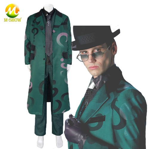 Riddler Cosplay Costume Gotham Season 5 Edward Nygma Cosplay Green Suit ...