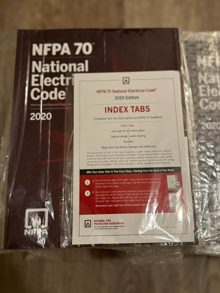 NFPA 70 National Electrical Code 2020 Edition Paperback with Index Tabs ...