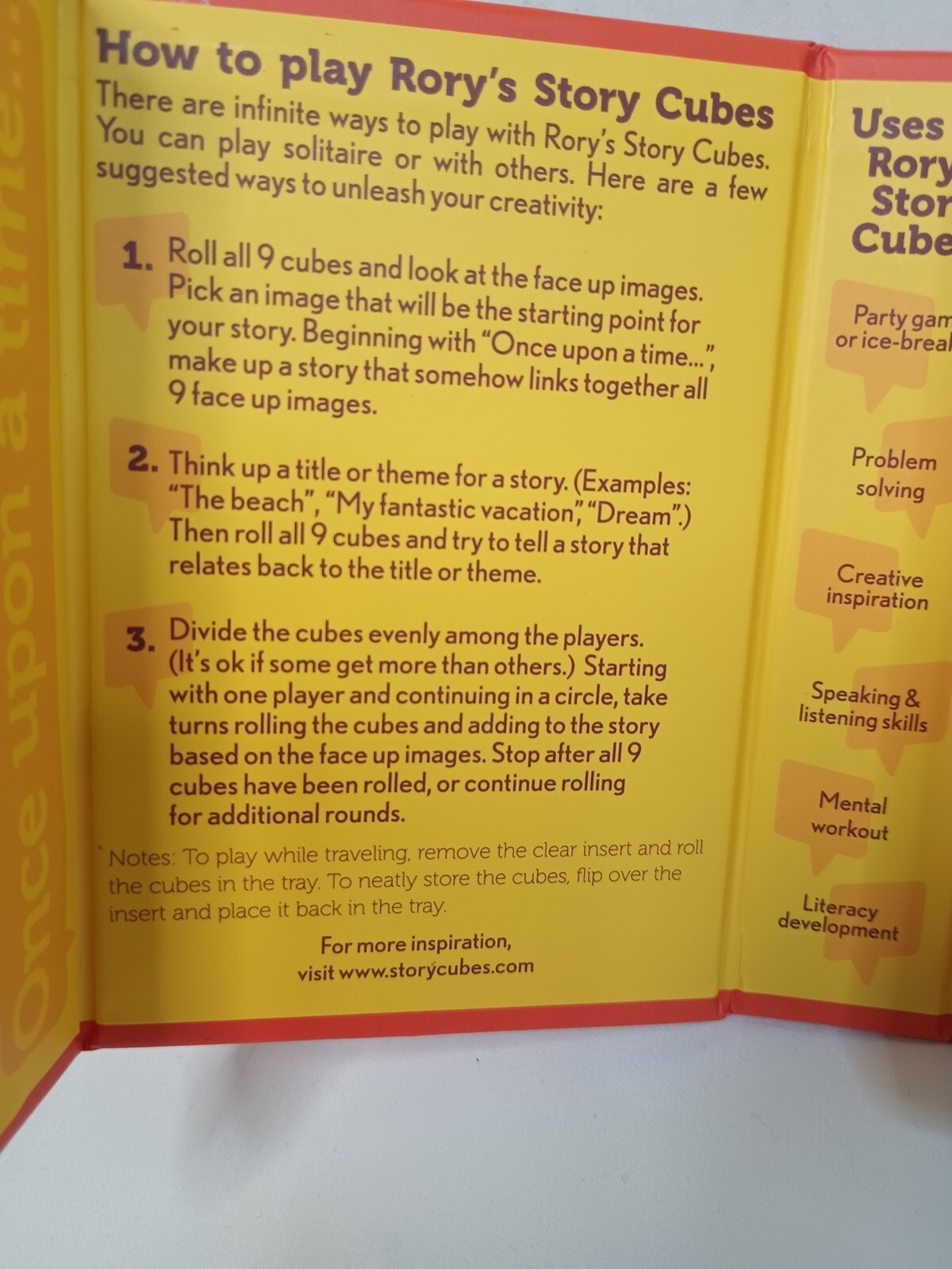 Gamewright Rory's Story Cubes Classic 9 Cubes Travel Box Family Game | eBay