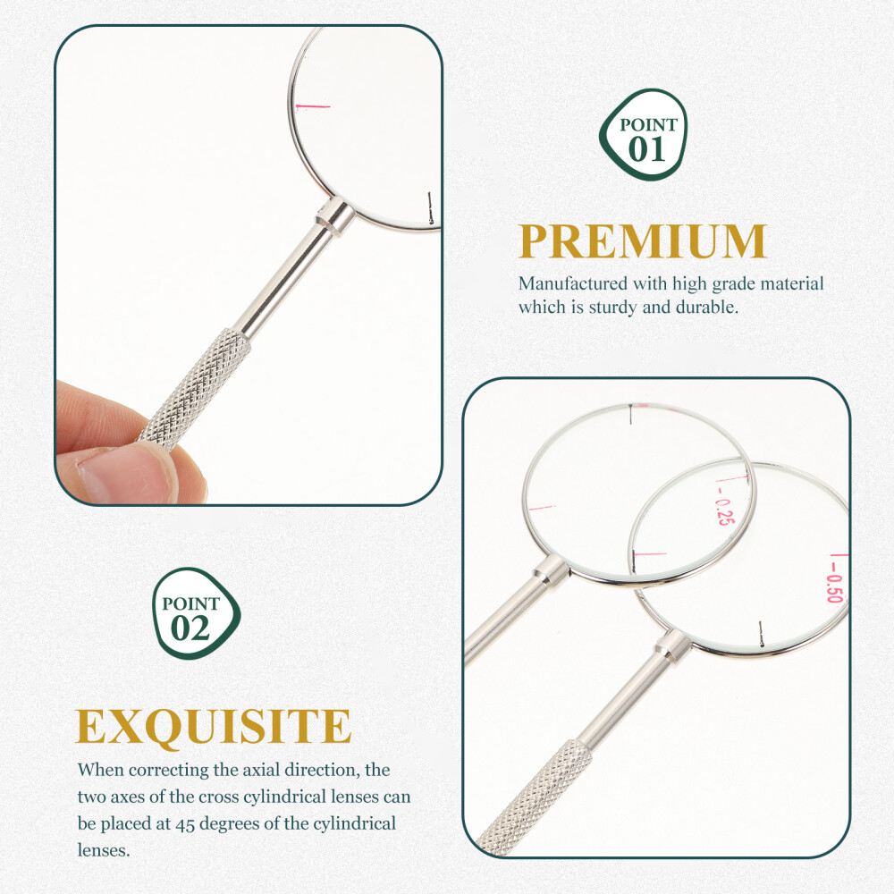 2 Pcs Optical Instrument Tools Cross Cylindrical Lens Set Cylinder | eBay