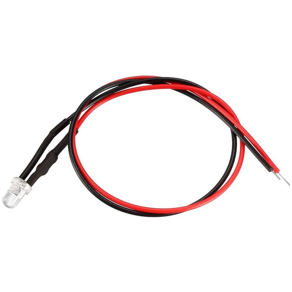 For HO 1:87 Aurora AFX SLOT CAR 3mm Grain LED Bulbs & Leads White 12V ...