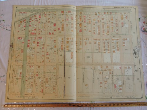Original 1905 26x36 MAP Dyker Heights Bensonhurst Brooklyn New York ...