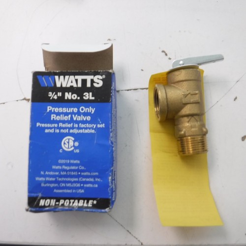 Watts Brass 3/4" Pressure Relief Valve 3L-150 150PSI 98268001563| eBay