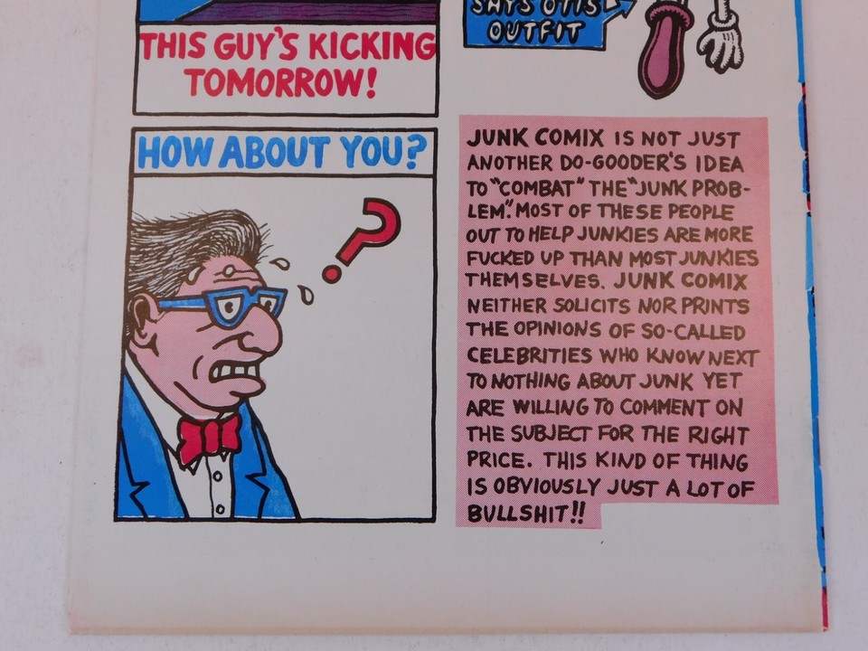 Junk Comix 9.2 NM- Underground Comic - Color Variant RED/BLUE Missing ...