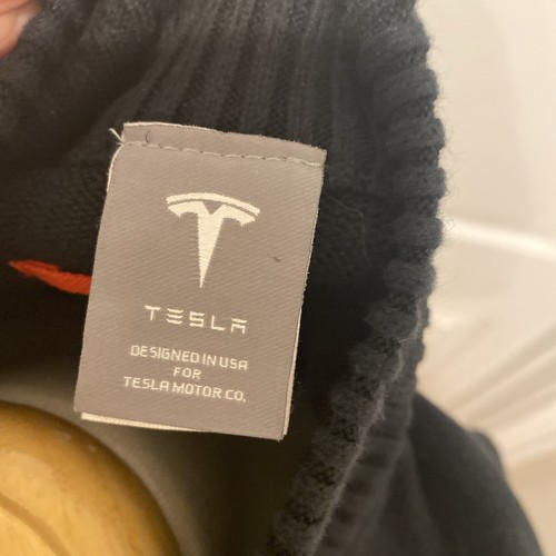Tesla Motors Men's M Pullover Cotton Blend Sweater Black Zip Long ...