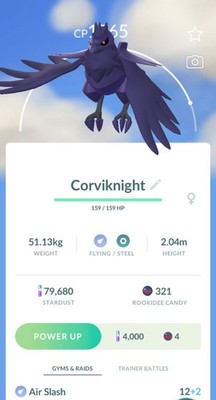 Pokemon Corviknight Go!! Pokémon Go Trade | 1x Corviknight Trade Go ...