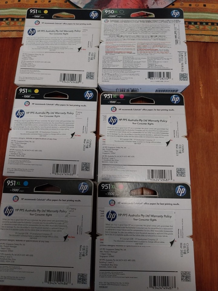 HP Office Jet Pro Ink Cartridges 6 in total | eBay Australia