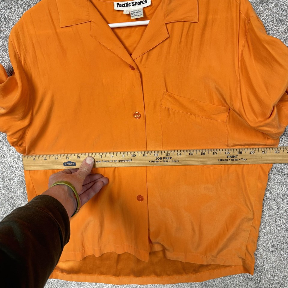 Vintage 90s Pacific Shores Silk Camp Shirt Large Resort Dopamine ...
