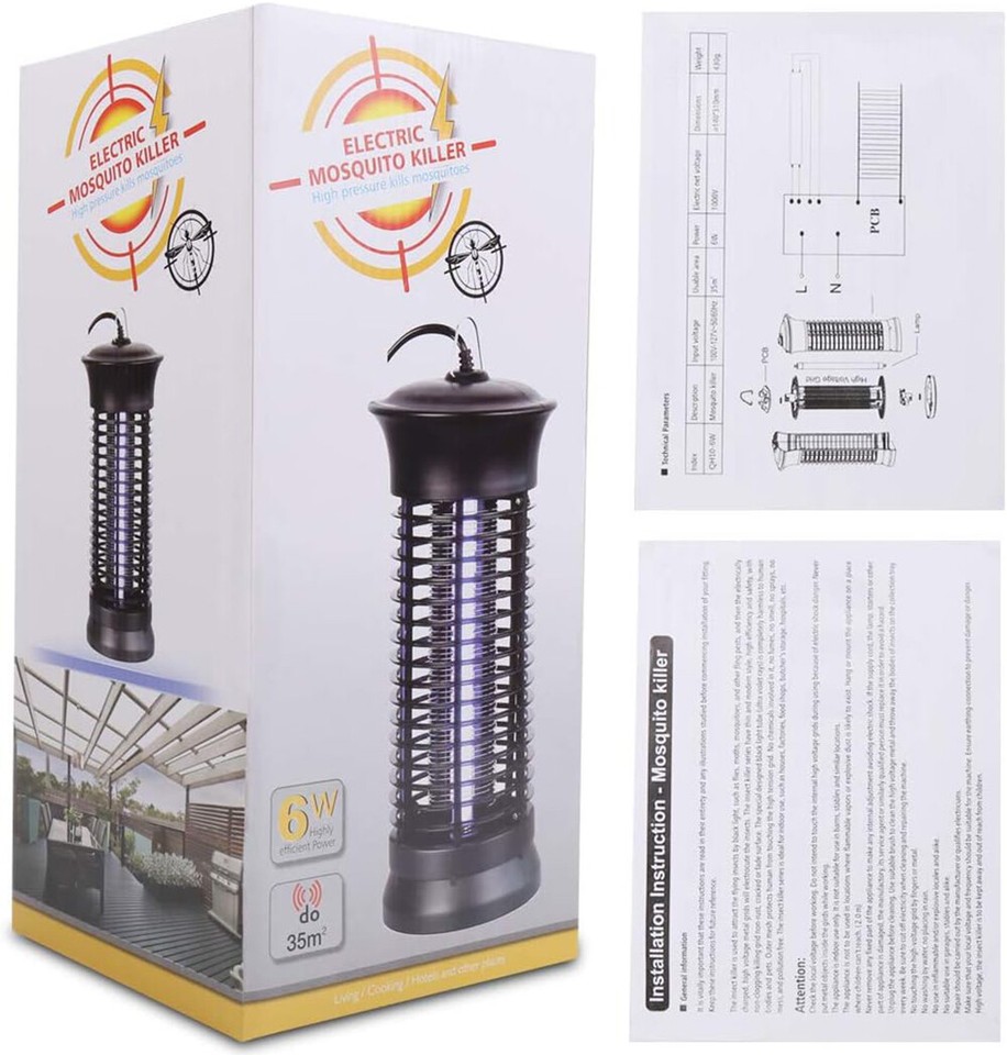 2pcs Electric Fly Bug Zapper Mosquito Insect Killer Pest ultraviolet ...