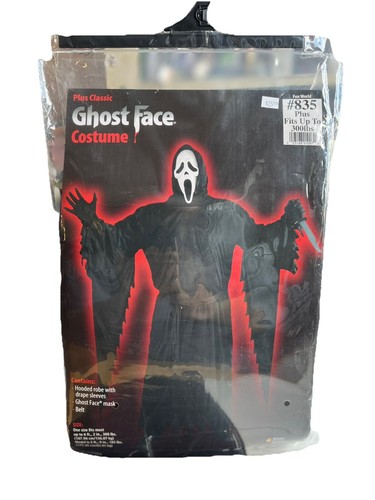 Fun World Ghost Face Classic Costume Plus Size 6ft 300 Lbs Adult Scream ...