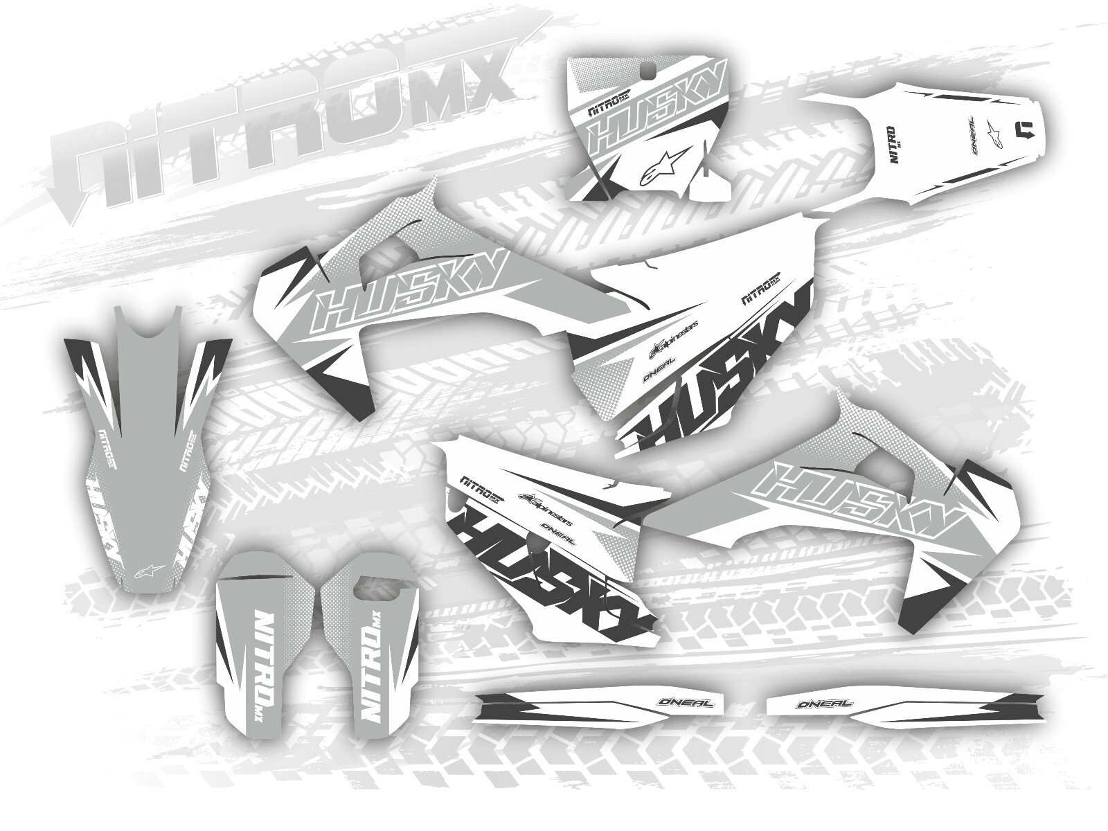 Graphics Kit fits Husqvarna TC FC FX 125 250 350 450 2019 2020 2021 ...