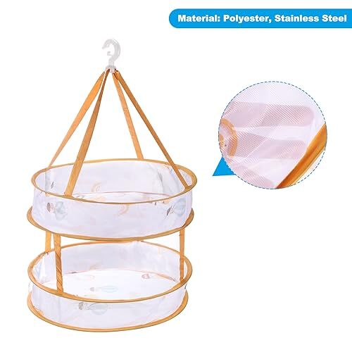 Folded Mesh Clothes Hanging Dryer Double Tier Sweater Drying Rack ...