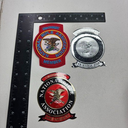 1 NRA ENDOWMENT MEMBER Patch +2 STICKER DECALS LOT (Gun~Hunt~Fish~Genre ...