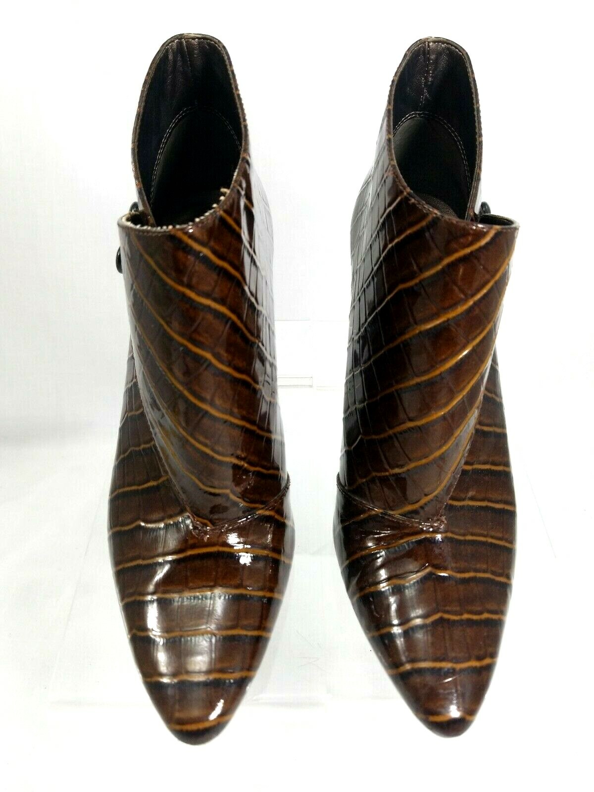 Via Spiga Alligator Croc Print Ankle Boots Sz 6 | eBay