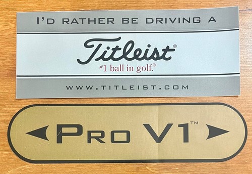 TITLEIST I'd Rather Be Driving A Titleist PRO V1 Golf Bumper Stickers ...