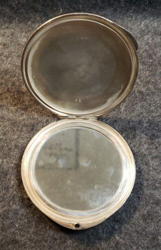 Vintage 800 Italian Silver Ornate Etched Round Compact MARKED 241FI 800 ...