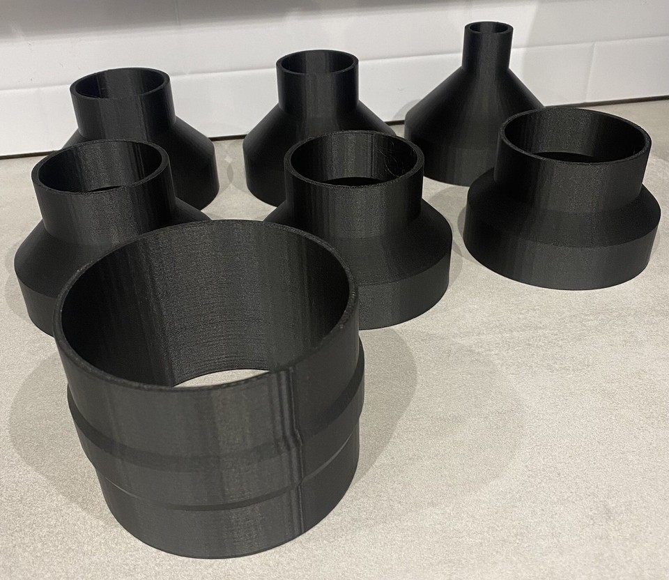 100mm To 50mm OD 4”-2” DUST EXTRACTOR REDUCER REDUCING COUPLING TAPERED ...