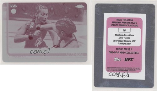 2019 Topps Chrome UFC - Printing Plate Magenta #76 Montana De La Rosa ...