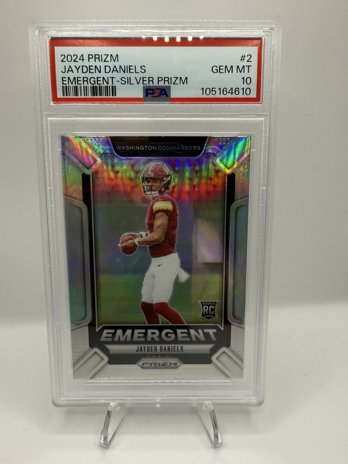 Jayden Daniels 2024 Prizm #2 Emergent - Silver Price Guide - Sports ...
