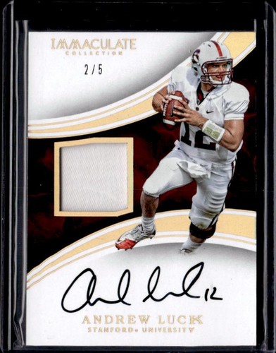 2016 Panini Immaculate Collection Collegiate #5 Andrew Luck Jersey Auto ...