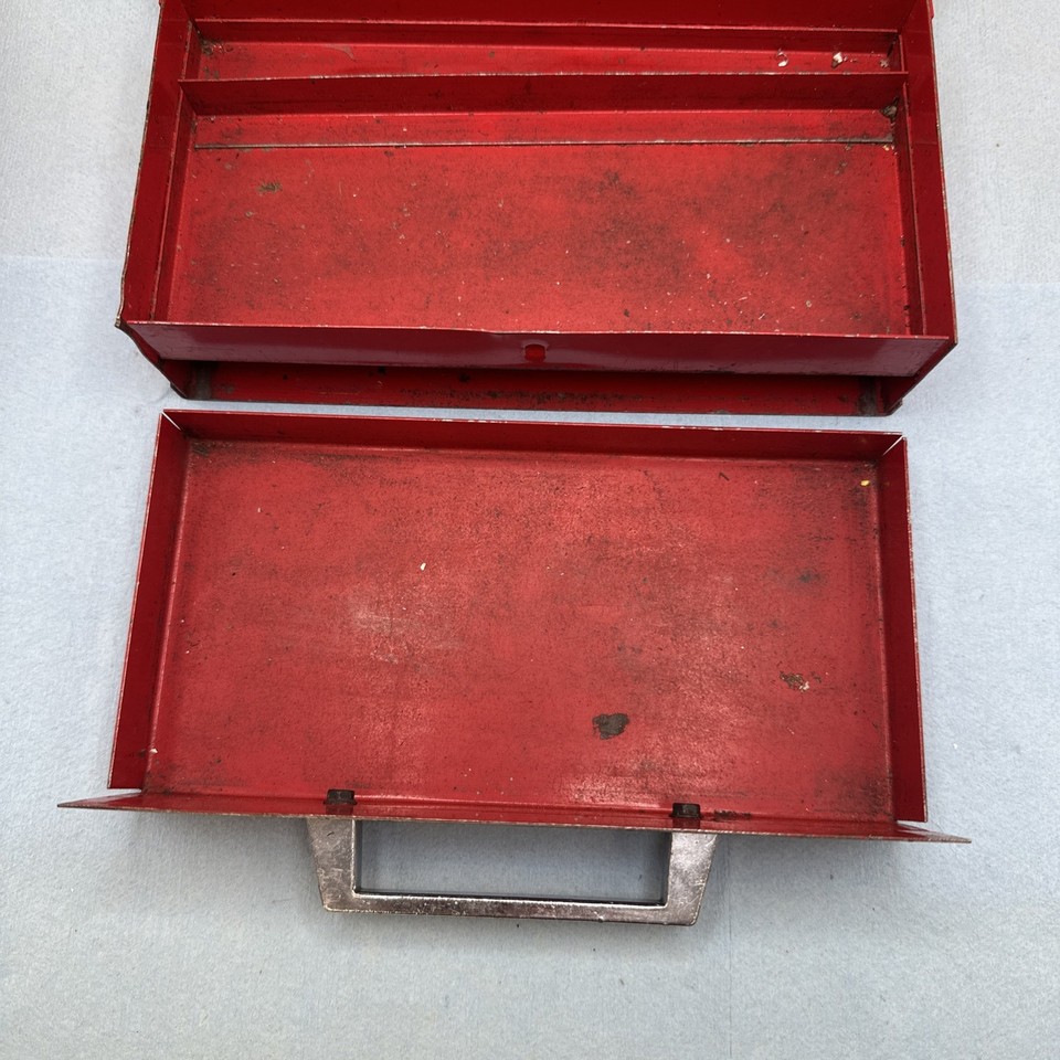 Vintage Original MAC Tool Red Mini Toolbox Tool Chest Box Metal w ...