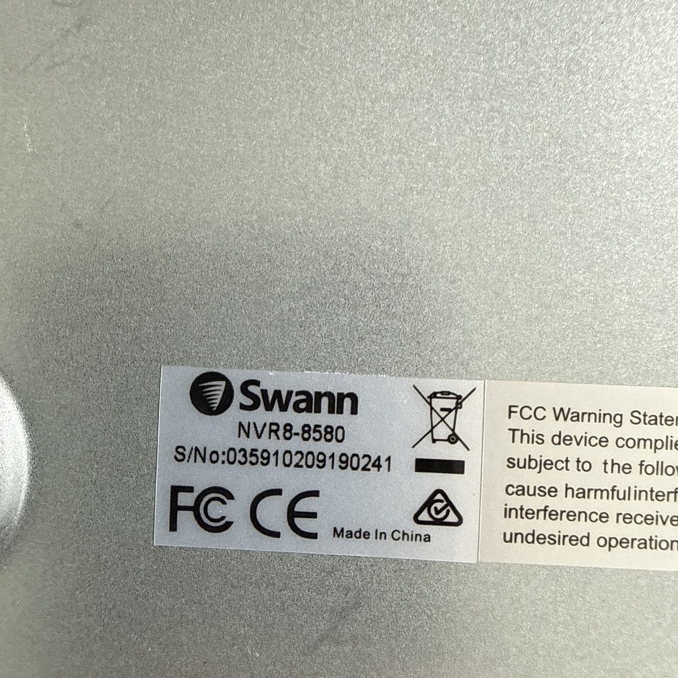 Swann NVR 8580 8 16 Channel Digital Video Recorder CCTV Security System ...