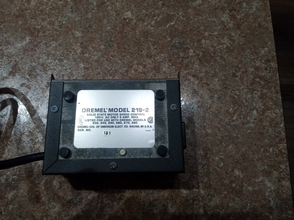 Dremel Model 219-2 Table Top Motor Variable Speed Control Solid State ...
