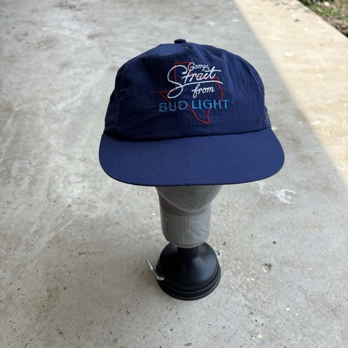Vintage George Strait Bud Light Cap Strapback Blue Hat | eBay