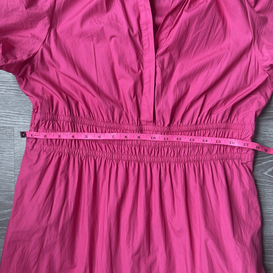 Quince 100% Organic Cotton Poplin Tiered Maxi Dress in Lipstick Pink ...