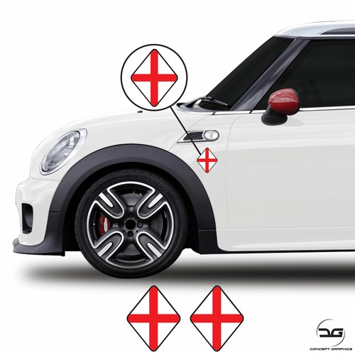 England St George Cross Diamond Flag Euro Car Side Wing Vinyl Decal ...