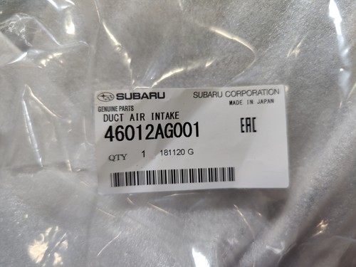 Genuine OEM Subaru 46012AG001 Air Intake Duct Tube 2013-18 WRX 1993-14 ...
