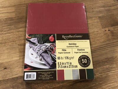 Recollections Cardstock 8 1/2" x 11" 50 Sheets 65 lb HOLIDAY COLLECTION ...