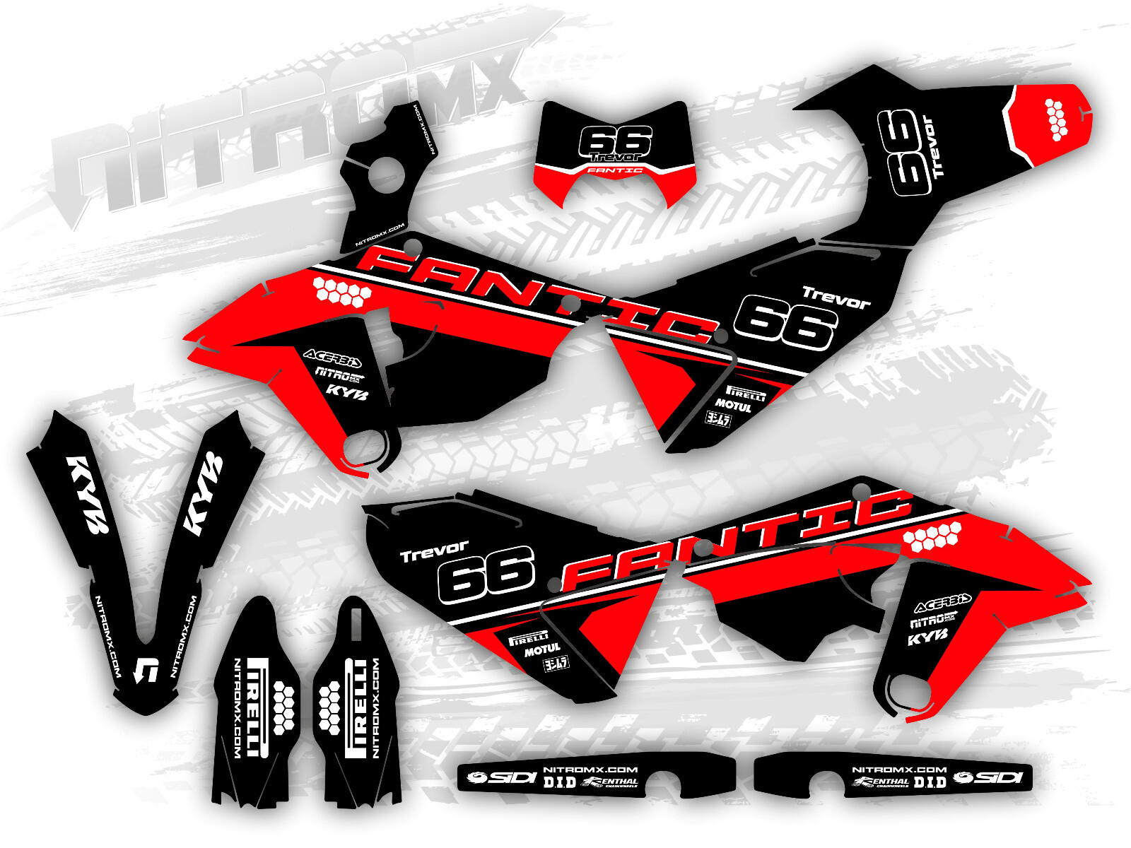 Graphics Kit fits Fantic XE125 XE 125 XE250 XE 250 2021 2022 Decals ...
