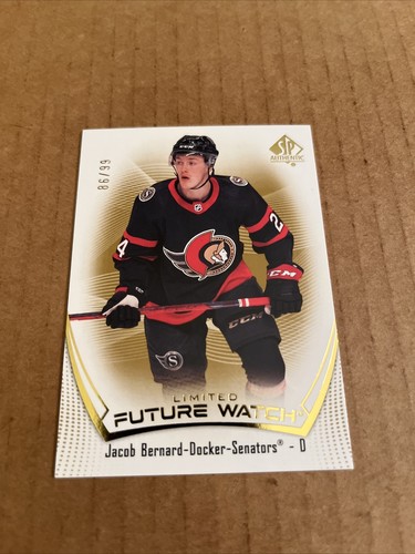 2021-22 SP Authentic GOLD SP /99 Jacob Bernard-Docker RC #138 Senators ...