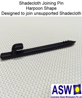 Pack 50 SHADECLOTH JOINING PINS / HARPOONS Joins Two Layers of Shade ...