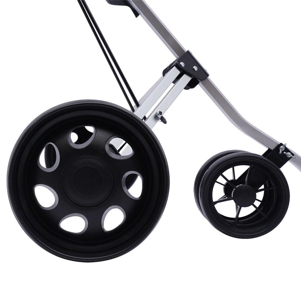 3 Wheel Golf Push Cart Lightweight Push Pull Golf Cart Trolley Sturdy ...