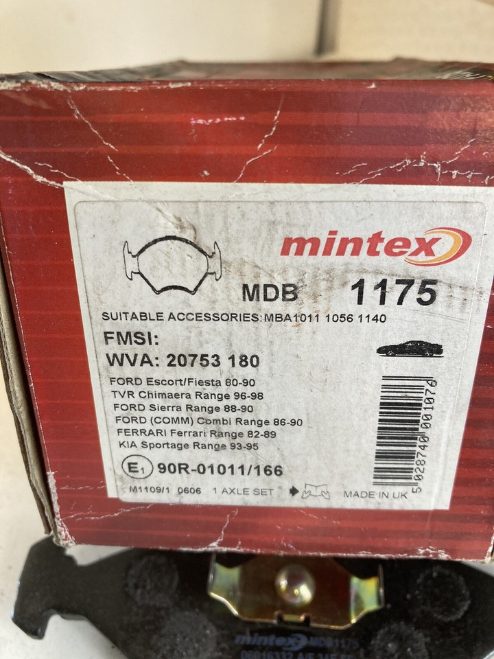 MINTEX 1175 front pad set suit FORD escort/fiesta/sierra/TVR/KIA | eBay