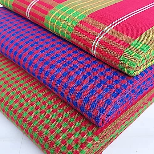 Soft Cotton Gamcha Bath Towel for Men & Women Multicolour XXXL Size Set ...