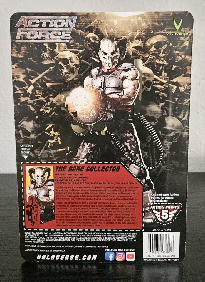 Valaverse Action Force Bone Collector 100th Figure 6" Action Figure ...