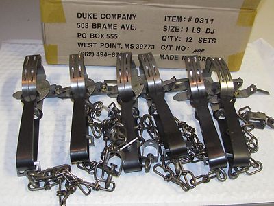 6 Duke #1 Long Spring DJ Foothold Traps Mink Muskrat Gopher Trap 0311 ...