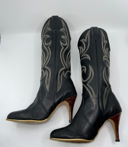 Vintage 70's Jeenz Boots Capezio Black Leather Size 6.5 | eBay