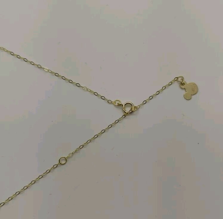 9K Gold Necklace 375 Mls. Official DISNEY Collection. Minnie Pink ...