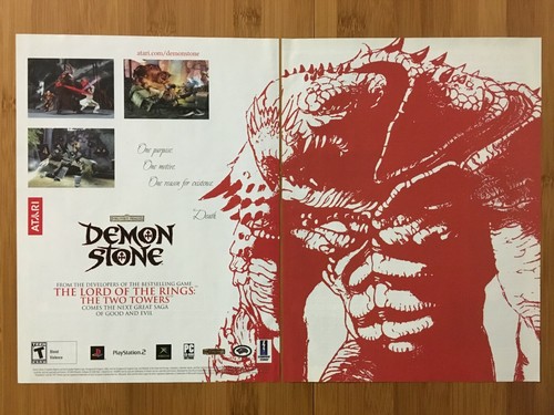 Demon Stone PS2 Xbox PC 2004 Vintage Poster Ad Art Official Fantasy ...