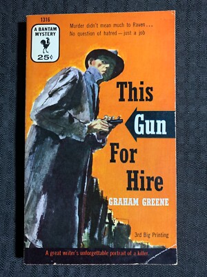 1955 THIS GUN FOR HIRE by Graham Greene VG+ 4.5 Bantam 1316 Paperback ...