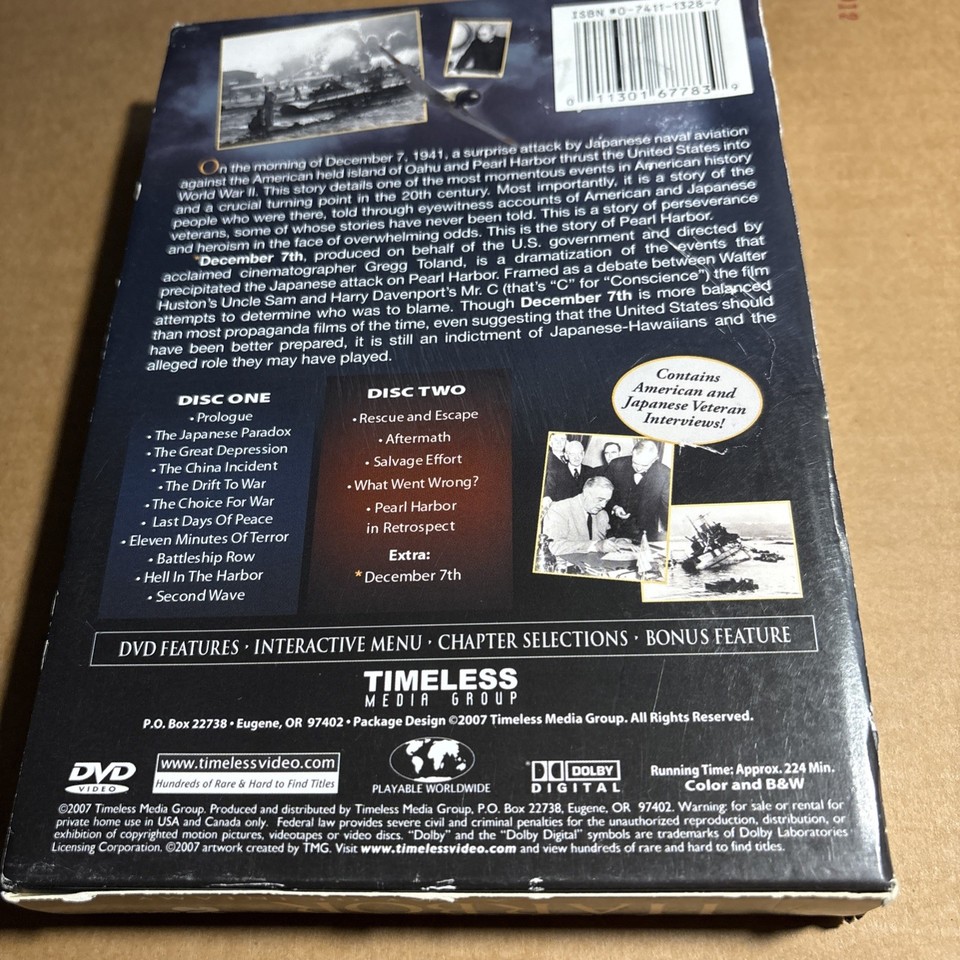 Attack on Pearl Harbor - A Day of Infamy (DVD, 2008, 2-Disc Set) 11301677839| eBay