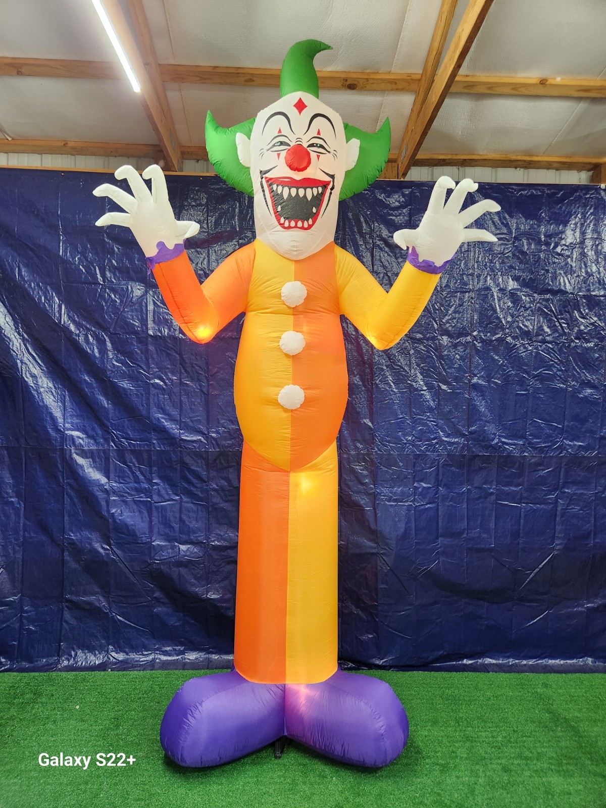 12ft Gemmy Airblown Inflatable Prototype Halloween Spooky Clown #222652 ...