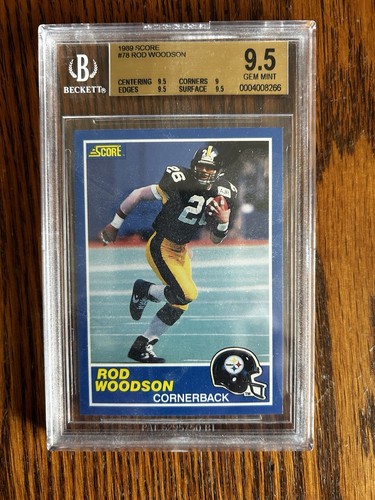 1989 Score - #78 Rod Woodson (RC) BGS 9.5 (not PSA 10) GEM MINT Rookie ...