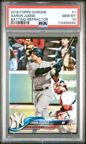 2018 Topps Chrome #1 Aaron Judge Refractor - PSA 10 💎 New York Yankees ...