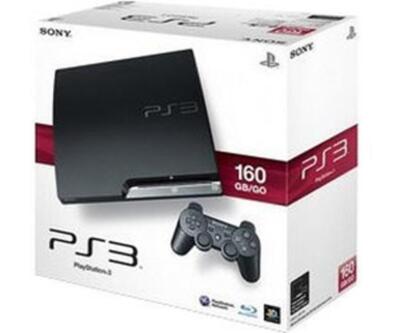 Sony PlayStation 3 PS3 160GB Slim Video Game Console Black Boxed ...