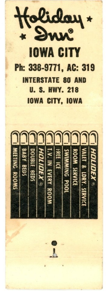 Holidex System Advance Reservation Holiday Inn Iowa City Vintage ...